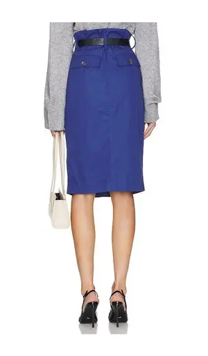 HELSA Paperbag Waist Skirt With Button Fly