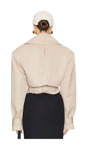 HELSA Oversized Cropped Trench Coat