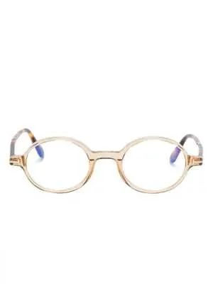 TOM FORD Round-frame Glasses - Brown