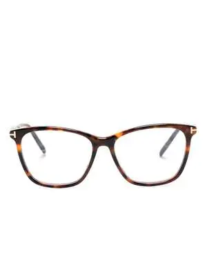 TOM FORD Rectangle-frame Glasses - Brown