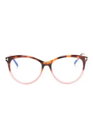 TOM FORD Cat-eye Frame Glasses - Brown