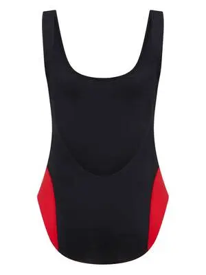 LET'S SWIM Shark Print One Piece Swimsuit