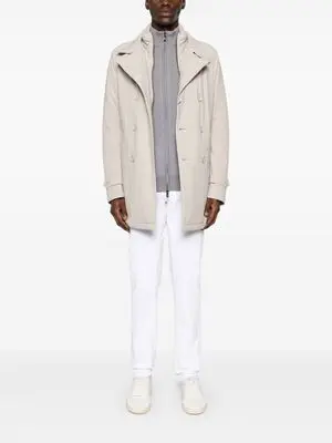 Incotex Corduroy Straight Leg Trousers - White