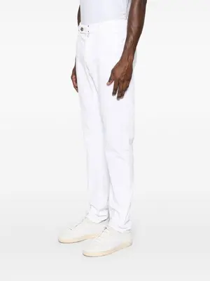 Incotex Corduroy Straight Leg Trousers - White