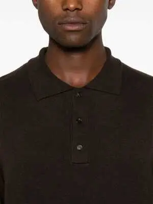 ZANONE Knitted Polo Shirt - Brown