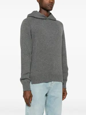 MA'RY'YA Ribbed-knit Hoodie