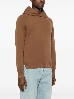 MA'RY'YA Ribbed-knit Hoodie