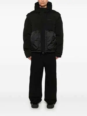 REPRESENT Hooded Puffer Jacket - Black