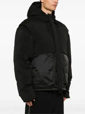 REPRESENT Hooded Puffer Jacket - Black
