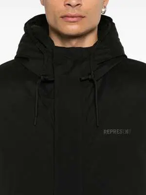 REPRESENT Hooded Puffer Jacket - Black