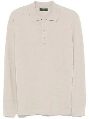 ZANONE Marl-knit Polo Shirt - Neutrals