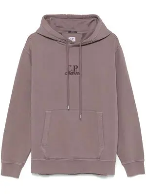 C.P. COMPANY Logo-embroidered Hoodie - Purple