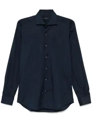 FAY Cutaway-collar Shirt - Blue