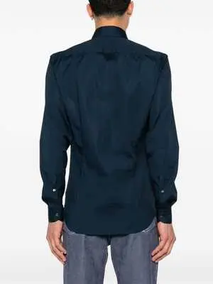 FAY Cutaway-collar Shirt - Blue