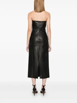 NENSI DOJAKA Leather Midi Dress