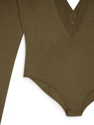 Saint Laurent Fine-knit Bodysuit - Green