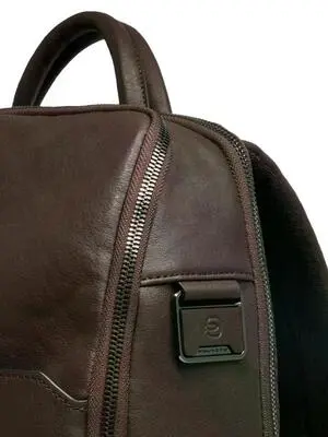 PIQUADRO 15.6-inch Leather Laptop Backpack