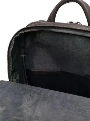 PIQUADRO 15.6-inch Leather Laptop Backpack