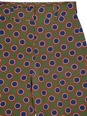 PAULA Printed Silk Trousers - Green