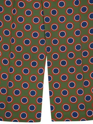 PAULA Printed Silk Trousers - Green