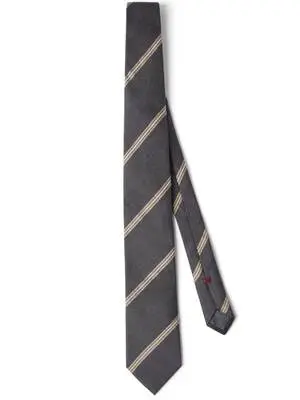 Brunello Cucinelli Silk Tie - Grey