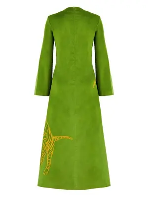 PAULA Embroidered Velvet Dress
