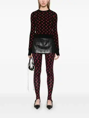 MARINE SERRE Moon Jersey Leggings - Black