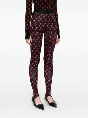 MARINE SERRE Moon Jersey Leggings - Black