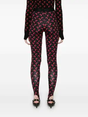 MARINE SERRE Moon Jersey Leggings - Black