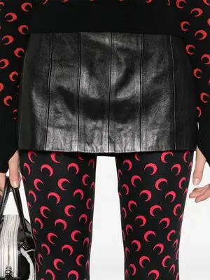 MARINE SERRE Moon Jersey Leggings - Black