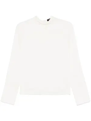 Theory Scarf-detail Silk Blouse - Neutrals