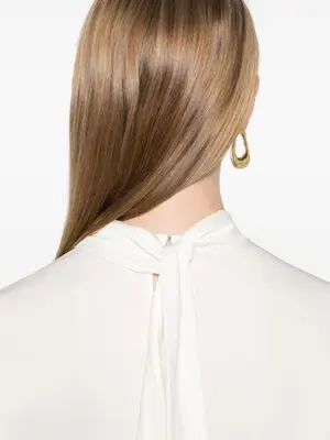 Theory Scarf-detail Silk Blouse