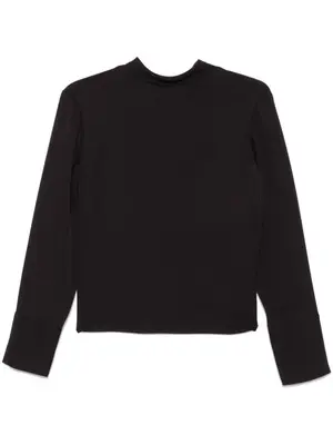 Theory Scarf-detail Silk Blouse - Black