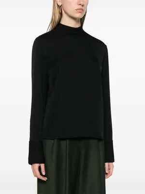 Theory Scarf-detail Silk Blouse - Black