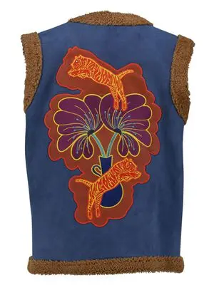 PAULA Shearling Embroidered Vest