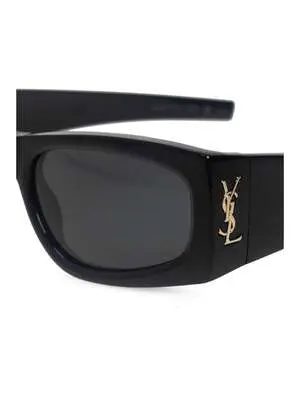 Saint Laurent Logo Rectangle-framed Sunglasses