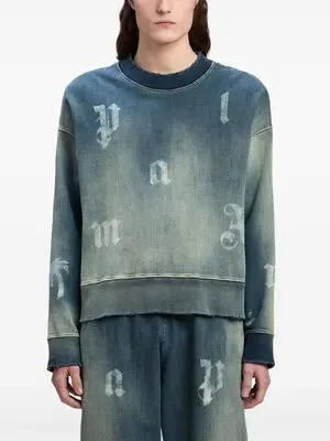Palm Angels Logo-print Washed Sweatshirt