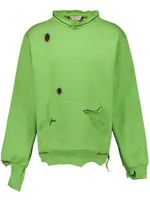 Marni Embroidered Distressed Sweatshirt