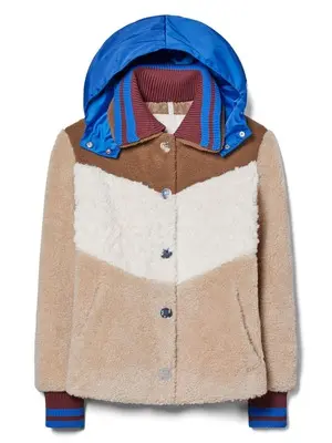 Tory Burch Hooded Fleece Jacket