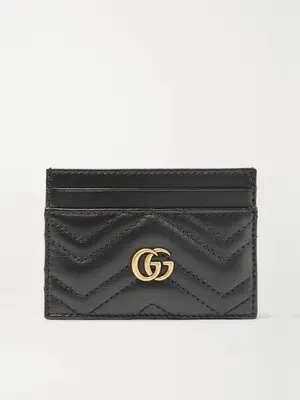 Gucci Gg Marmont Quilted Leather Cardholder - Black