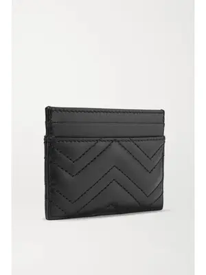 Gucci Gg Marmont Quilted Leather Cardholder - Black