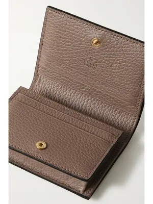 Gucci Gg Marmont Petite Textured-leather And Printed Coated-canvas Wallet