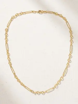 FOUNDRAE Small Mixed Clip 18-karat Chain Necklace - Gold