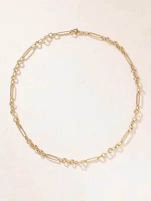 FOUNDRAE Small Mixed Clip 18-karat Chain Necklace - Gold
