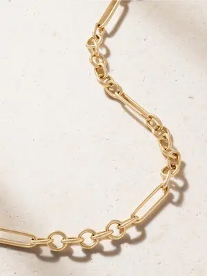 FOUNDRAE Small Mixed Clip 18-karat Chain Necklace