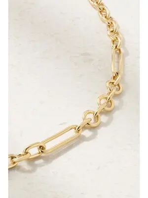FOUNDRAE Small Mixed Clip 18-karat Chain Necklace