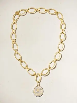 FOUNDRAE Balance Oval Infinity 18-karat Diamond Necklace
