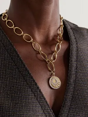 FOUNDRAE Balance Oval Infinity 18-karat Diamond Necklace
