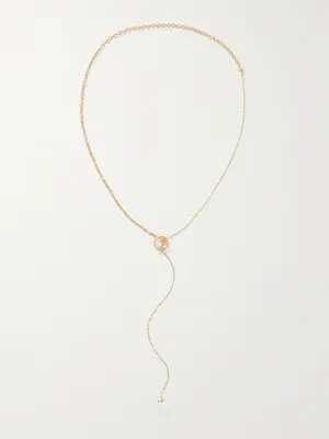 Gucci Blondie Gold-tone Faux Pearl Necklace - Cream