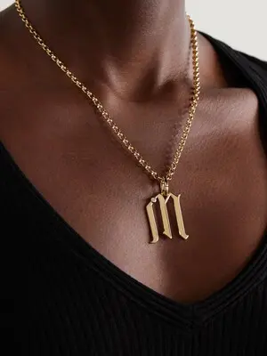 FOUNDRAE Initials 18-karat Diamond Pendant